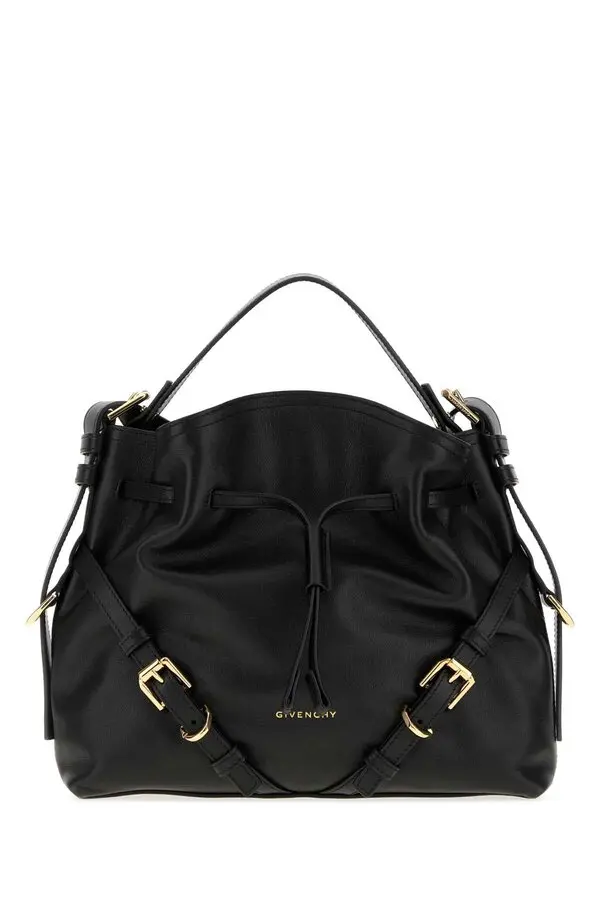 Givenchy Small Voyou Leather Bucket Bag - Black