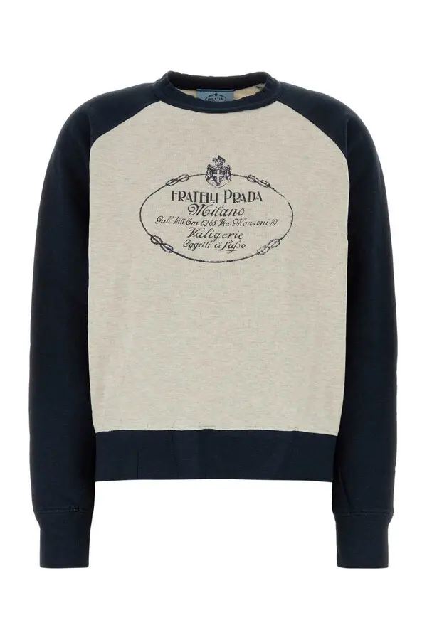 Prada Two-tone Cotton Sweatshirt