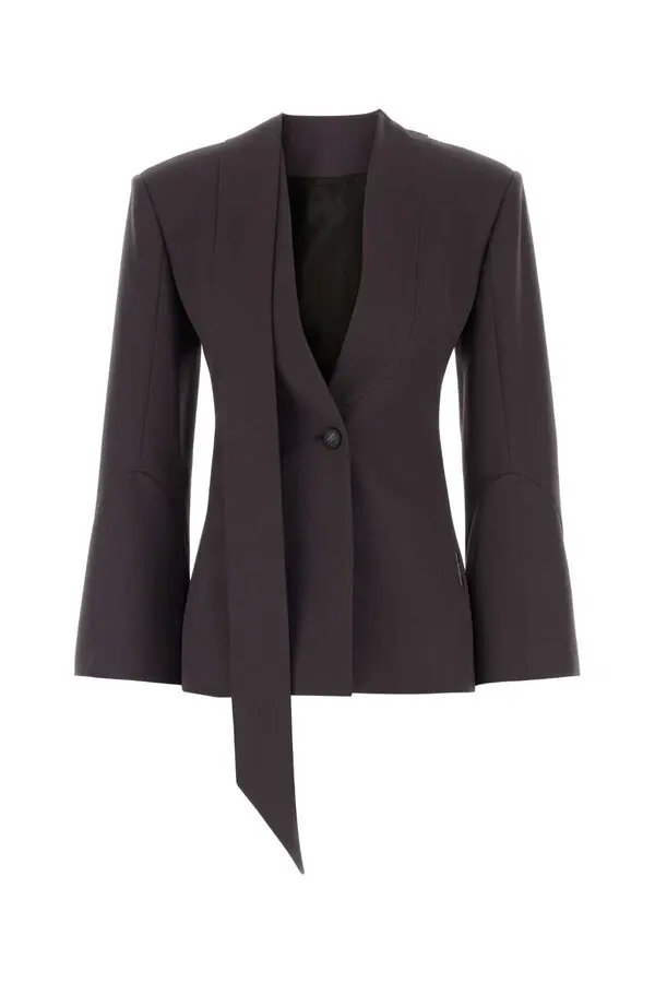 Attico Plum Wool Blazer