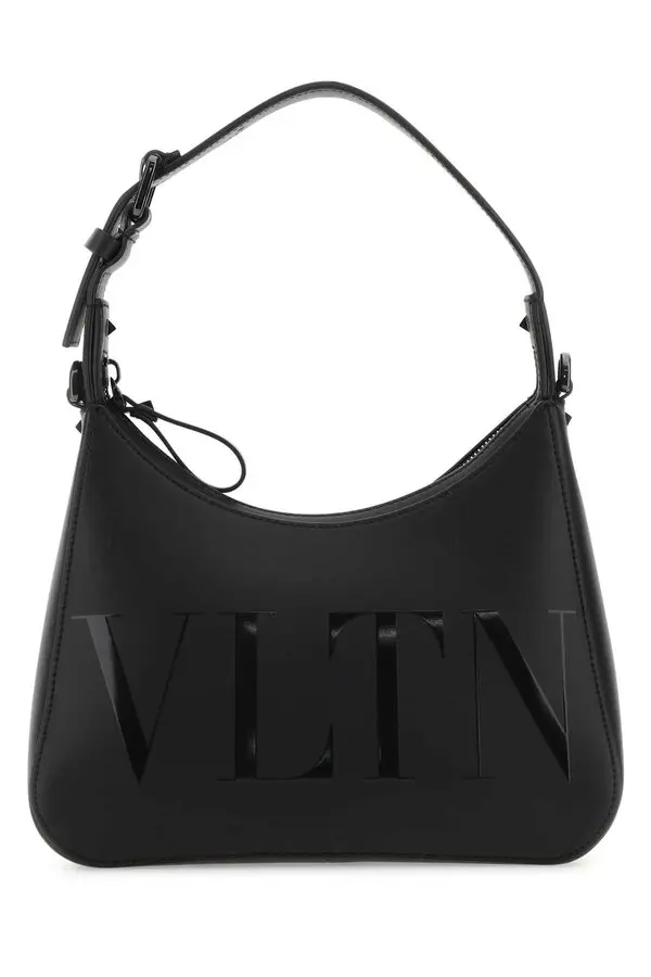 Valentino Garavani Vltn Leather Handbag - Black