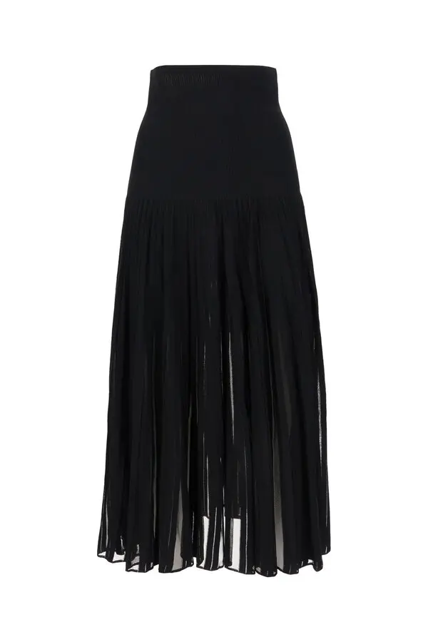 Alaïa Pleated Knit Skirt