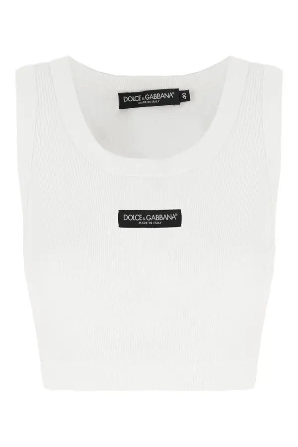 Dolce & Gabbana Ribbed Knit Sleeveless Top - Multicolor