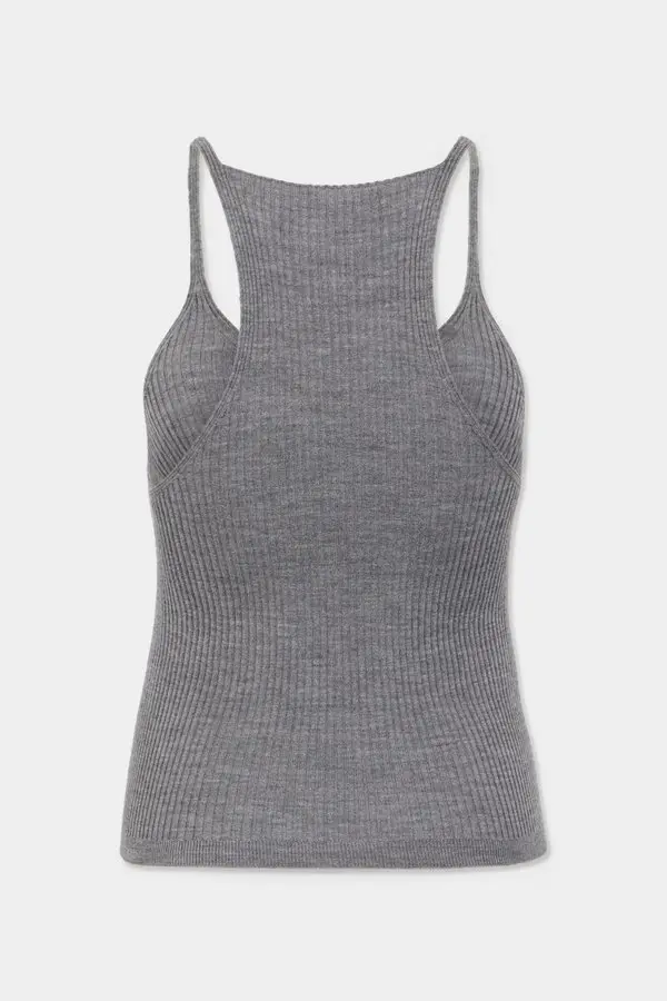 Dsquared2 Ribbed Knit Racerback Tank Top - Grey