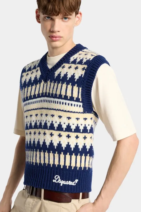 Dsquared2 Hybrid Jacquard Vest