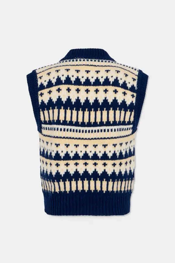 Dsquared2 Hybrid Jacquard Knit Vest - Black