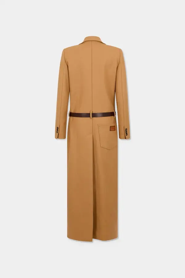 Dsquared2 Virgin Wool Felt Belted Coat