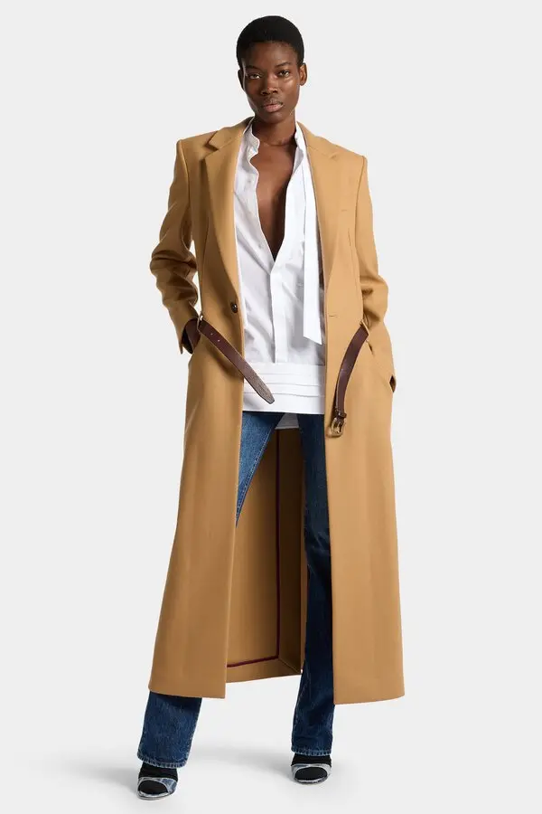Dsquared2 Virgin Wool Felt Belted Coat