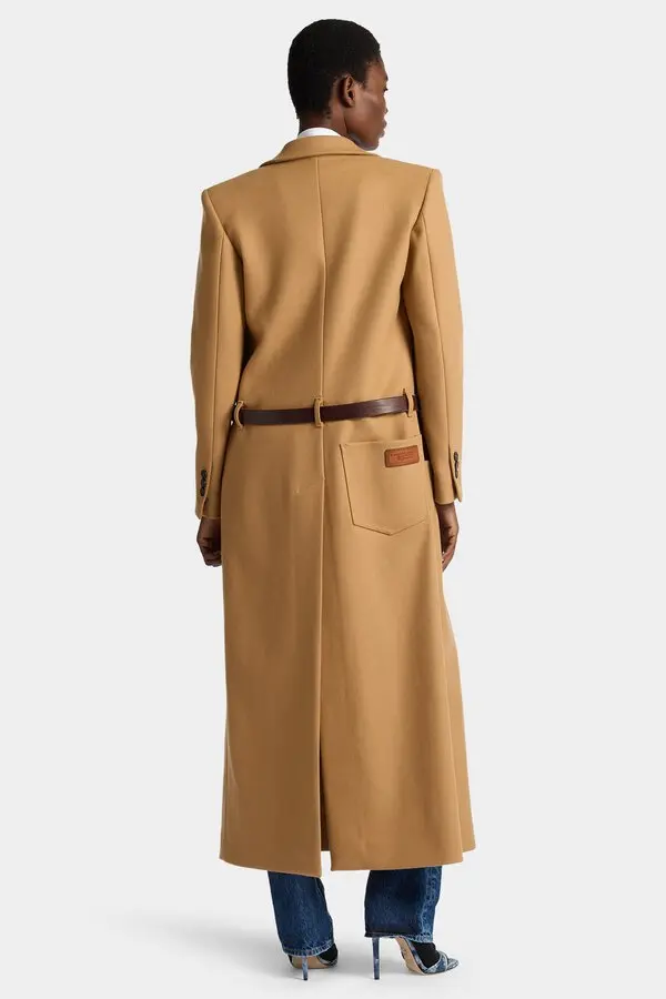 Dsquared2 Virgin Wool Felt Belted Coat