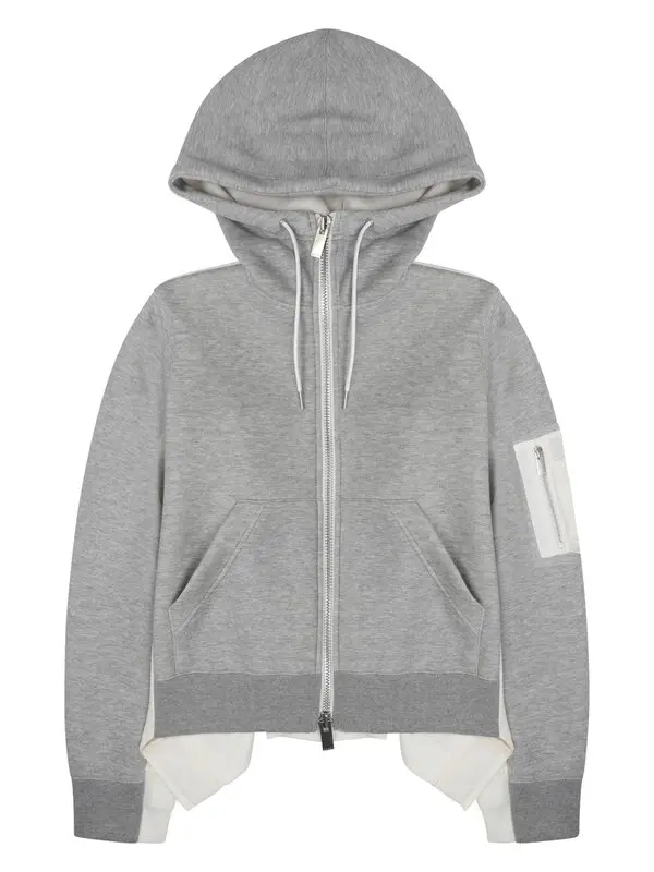 Sacai Felpa In Cotone - Grey