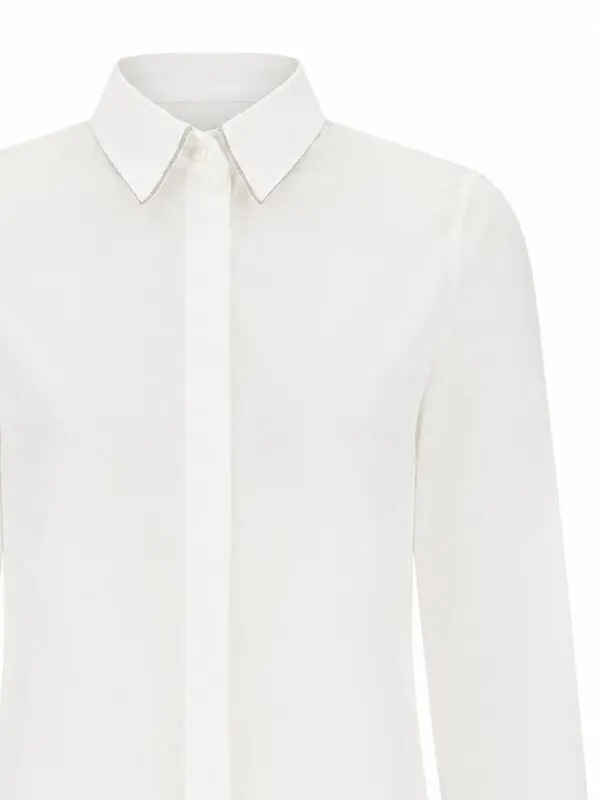 Brunello Cucinelli Camicia In Cotone - White