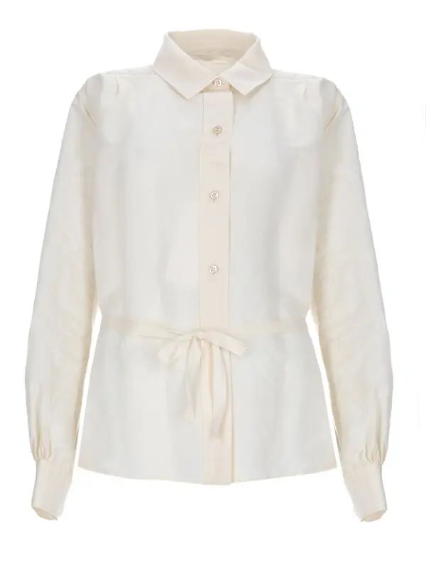 MAISON MARGIELA Camicia In Seta E Cotone - Ivory