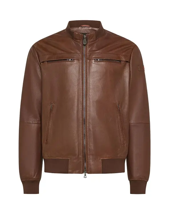 Peuterey Leather Bomber Jacket - Pelle