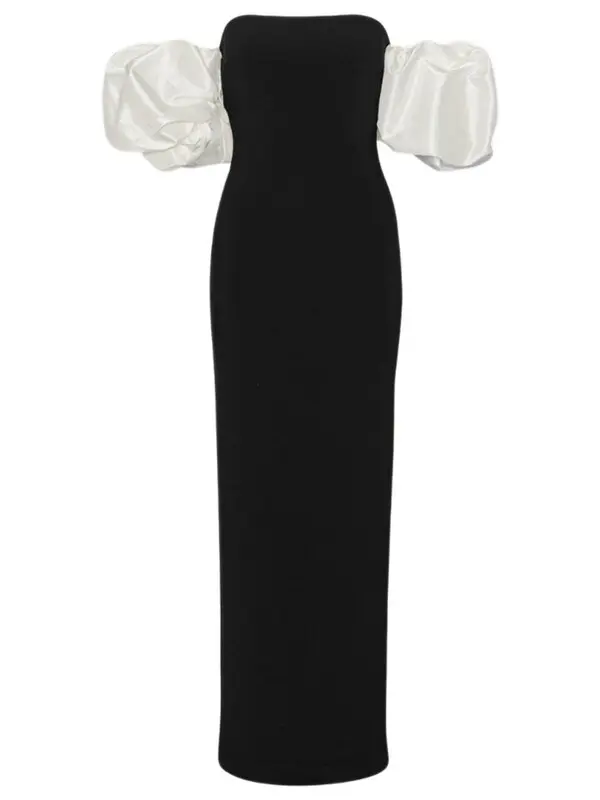 ROTATE BY BIRGER CHRISTENSEN Elegant Mini Dress With Puff Sleeves - Black