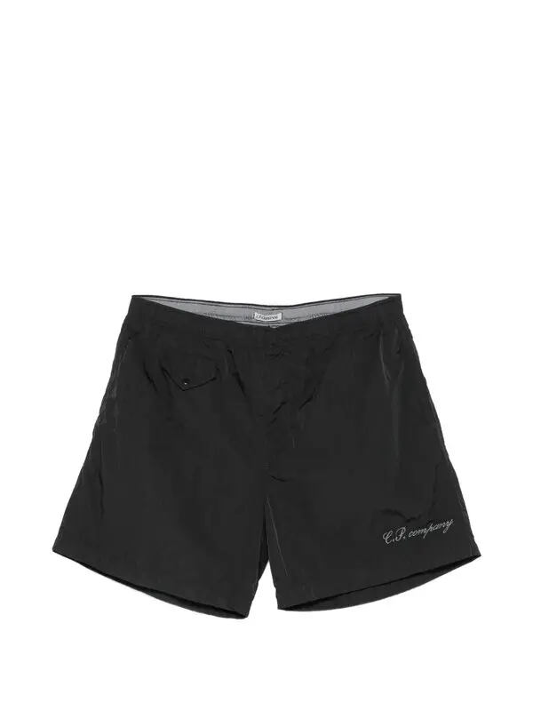 C.P. COMPANY Nylon Swim Shorts With Drawstring Waist - Nero
