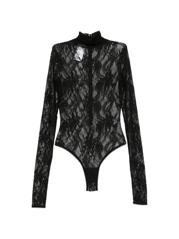 Andamane High-neck Long-sleeve Top - Nero