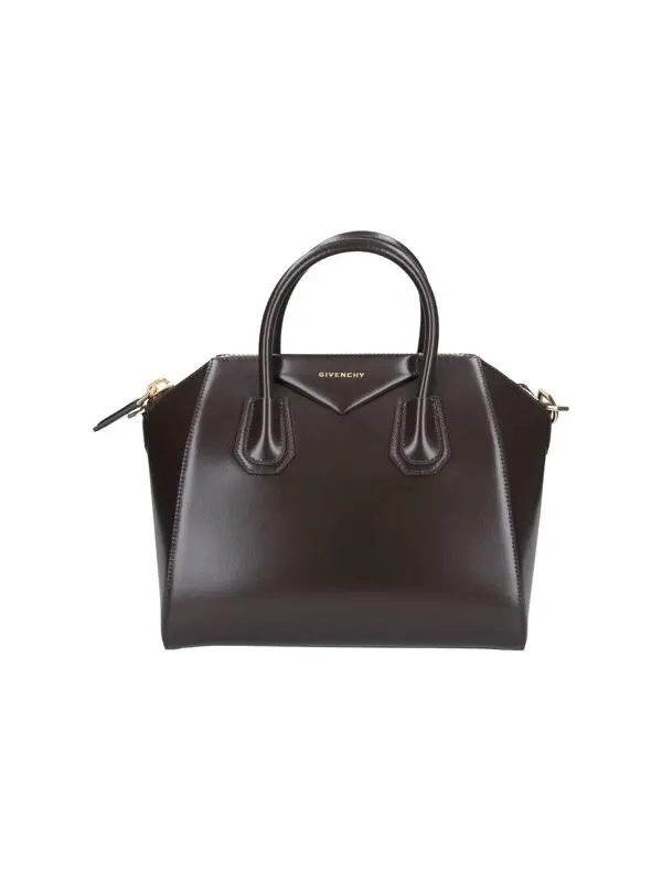 Givenchy 15 Cm Leather Tote Bag With Zipper, Leather Handles & Adjustable Shoulder Strap - Marrone