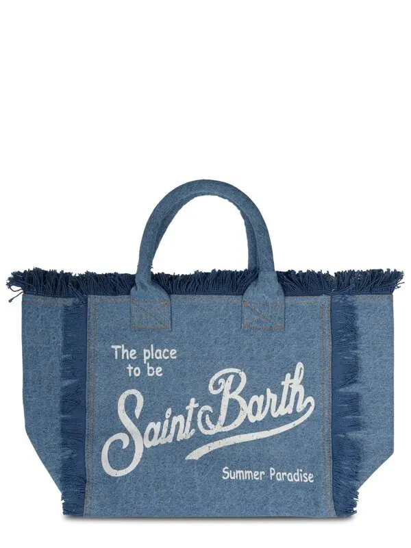 MC2 SAINT BARTH Vanity Medium Canvas Tote Bag - Denim