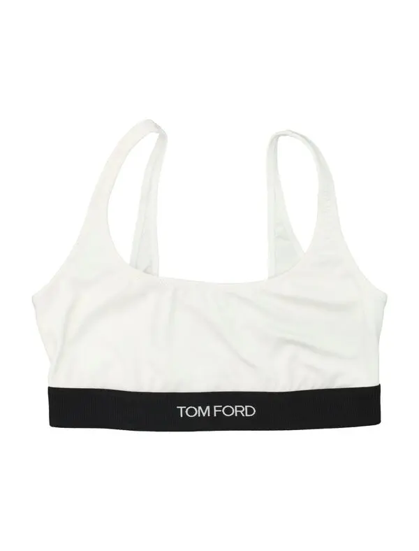 TOM FORD Ribbed Band Top - Bianco