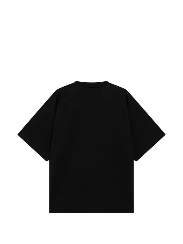 Balenciaga Printed Cotton T-shirt - Black