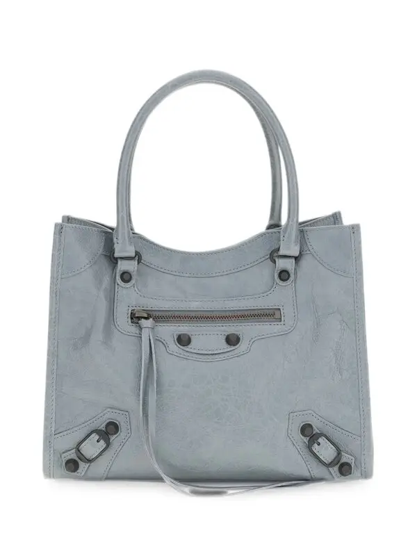 Balenciaga Le City Mini Leather Tote - Blue