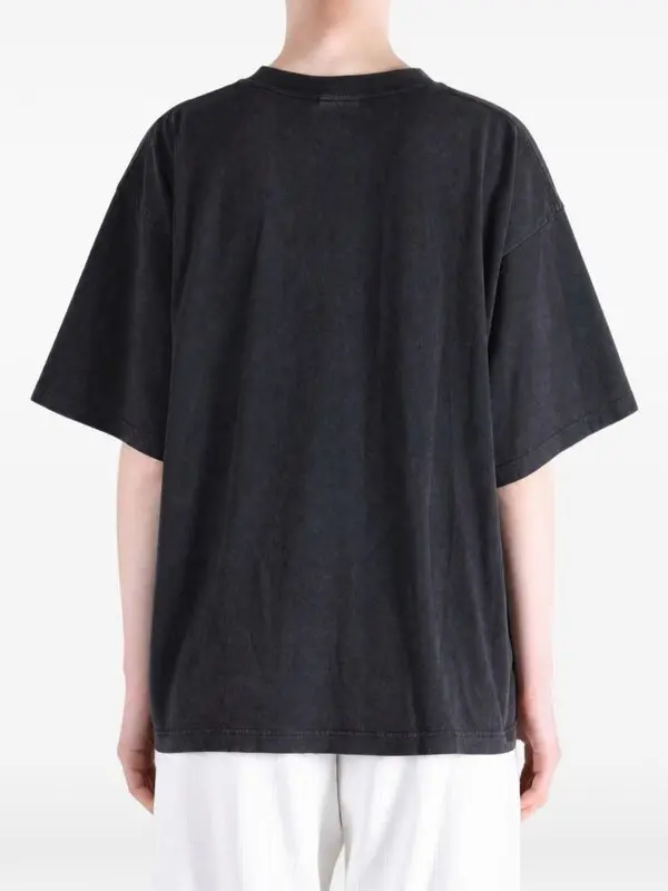 Balenciaga Graphic Printed Cotton T-shirt - Black