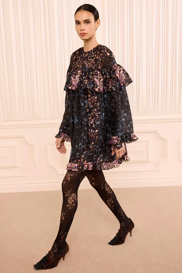 Ulla Johnson Lune Long Sleeve Silk Mini Dress