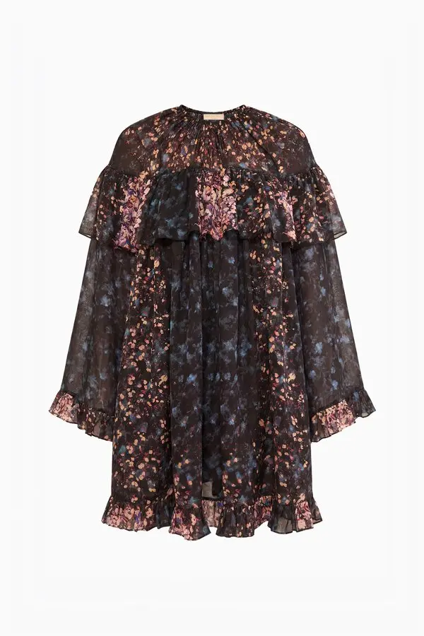 Ulla Johnson Lune Long Sleeve Silk Mini Dress