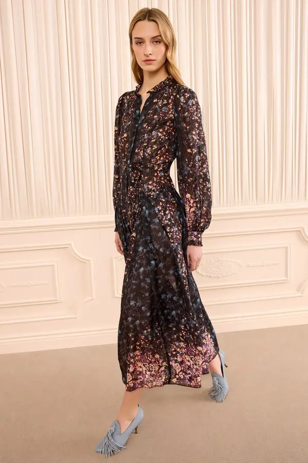 Ulla Johnson Tessa Long Sleeve Silk Dress