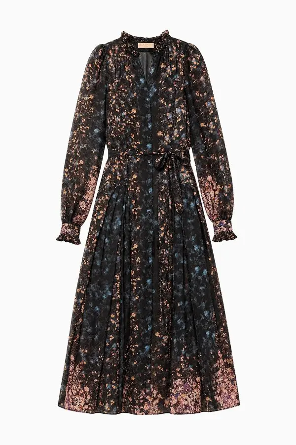 Ulla Johnson Tessa Long Sleeve Silk Dress