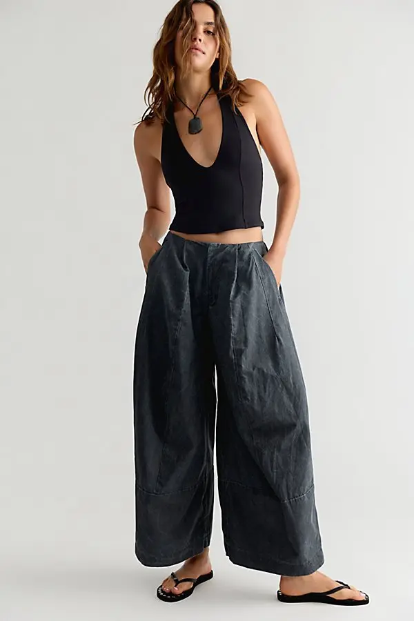 Free People Concrete Solid Trousers - Black