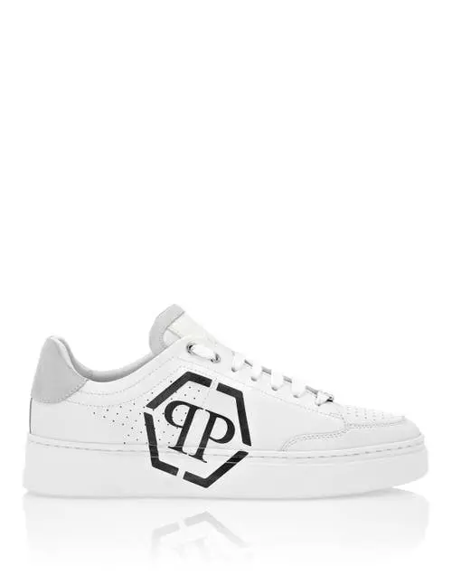 Philipp Plein Carson Hexagon Low-top Sneakers - White/black