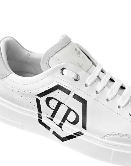 Philipp Plein Carson Hexagon Low-top Sneakers - White/black