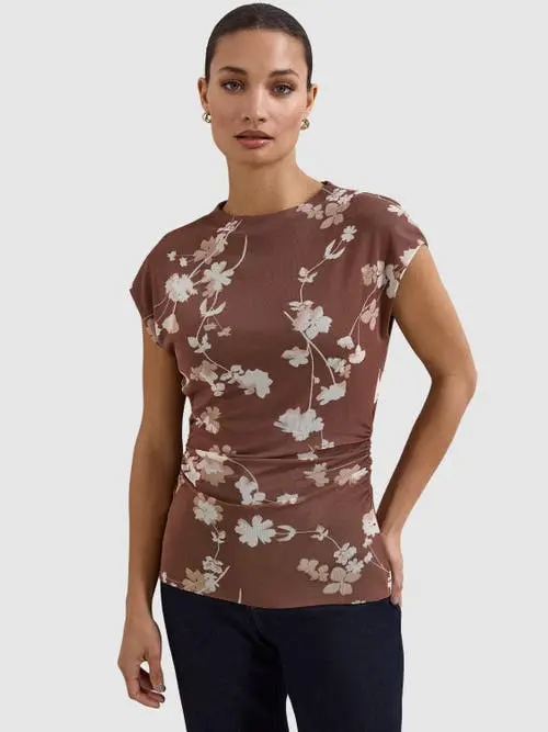 PHASE EIGHT Kezia Mesh Printed Top