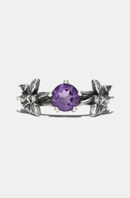 DISTURBIA Sterling Amethyst Fairy Ring