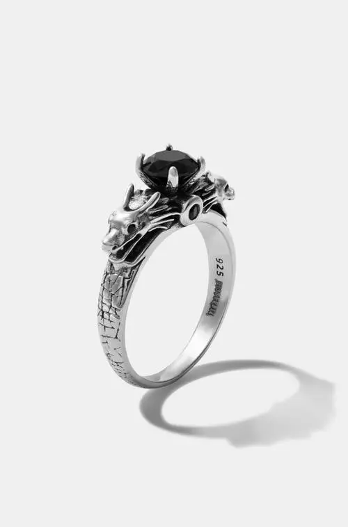 DISTURBIA Querida Sterling Dragon Ring