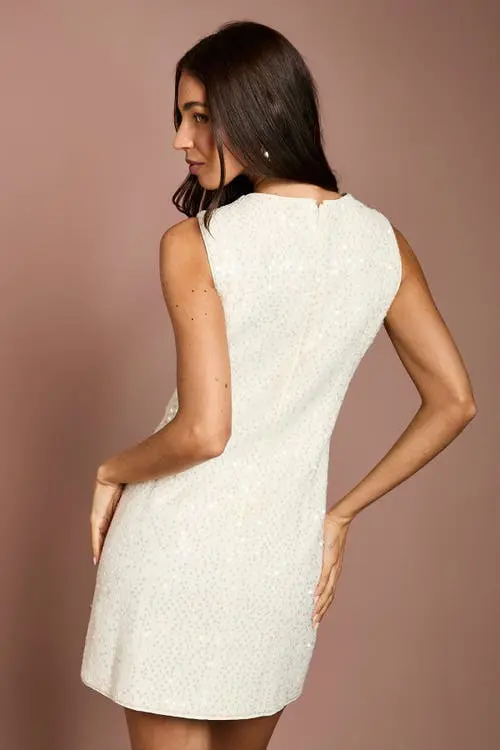 Coast Sequin Bow Detail Mini Shift Dress