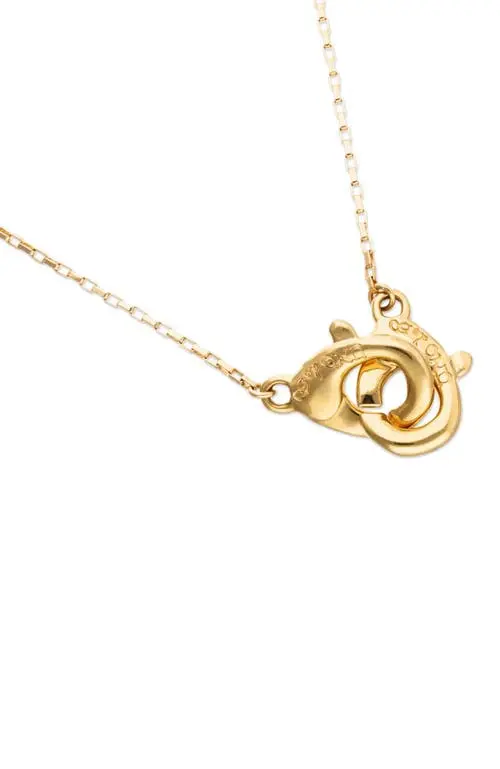 UNODE50 18k -plated Necklace With Interlocking Carabiner Detail