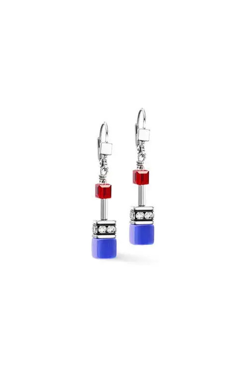 COEUR DE LION Geocube Earring Limited Edition - Silver