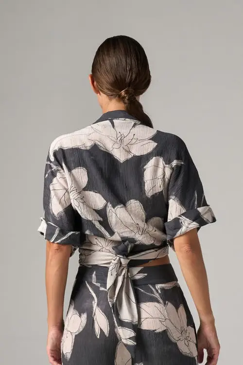 JBQ Chiara Top In Crinkled Rayon