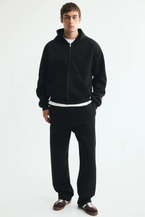 H&M Relaxed-fit Interlock Sweatpants - Black