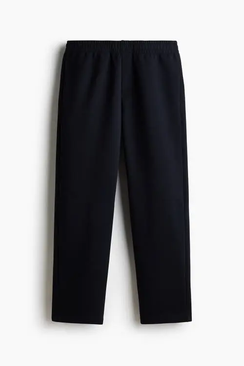 H&M Relaxed-fit Interlock Sweatpants - Navy Blue