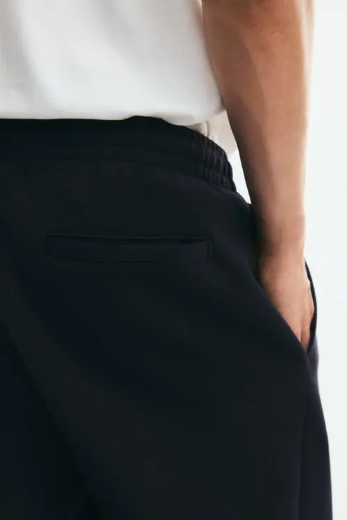 H&M Relaxed-fit Interlock Sweatpants - Navy Blue
