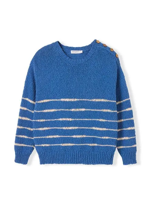 CELTIC & CO. Long Sleeve Drop Stitch Breton Sweater