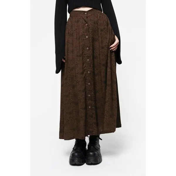 DISTURBIA Rosamoth Button Up Midi Skirt