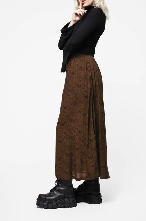 DISTURBIA Rosamoth Button Up Midi Skirt