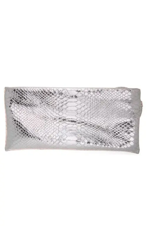 TOM FORD Python Embossed Leather Clutch