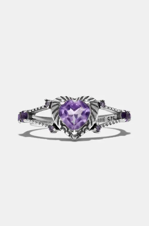 DISTURBIA Devotion Sterling Amethyst Ring