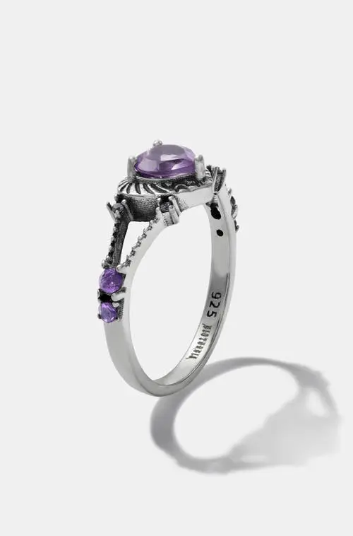 DISTURBIA Devotion Sterling Amethyst Ring