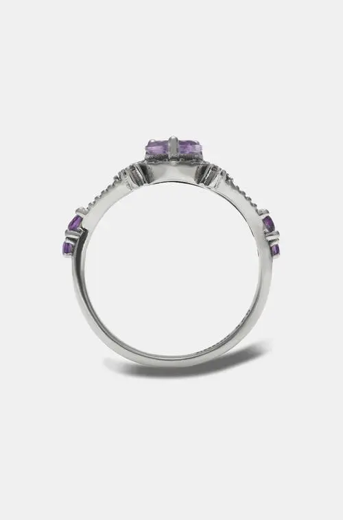 DISTURBIA Devotion Sterling Amethyst Ring