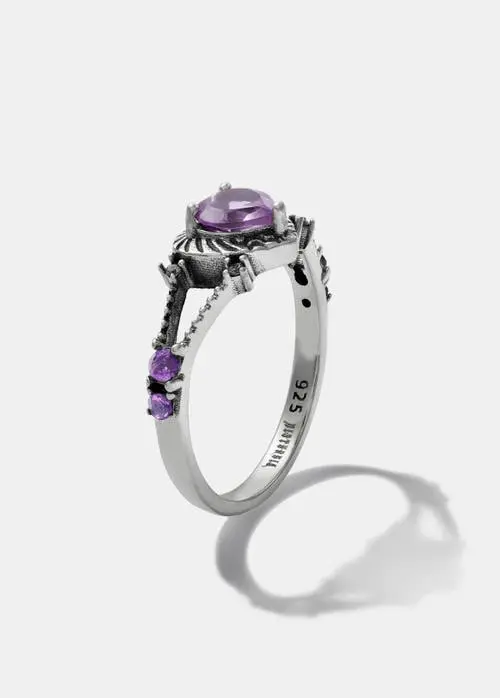 DISTURBIA Devotion Sterling Amethyst Ring
